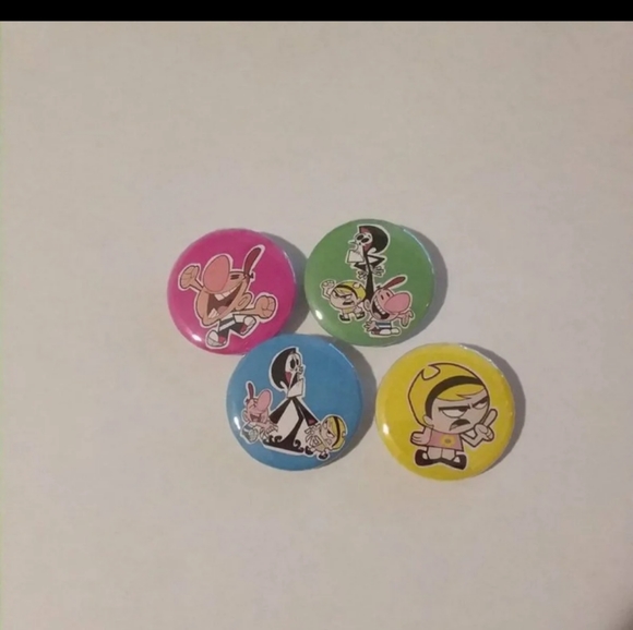 Handmade | Accessories | Handmade Grim Billy And Mandy Button Pins Set ...